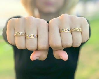 Two stone ring | Etsy