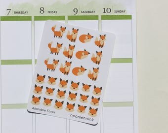 Fox sticker | Etsy