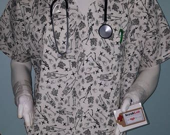 ScrubLub Fun printed Scrub Tops made for MEN & GALS by ScrubLub