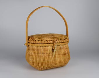 Wicker handbag | Etsy