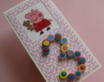 Peppa pig card | Etsy