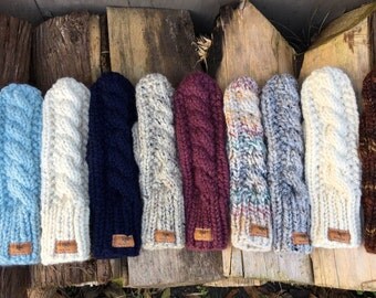 Knitted mittens | Etsy