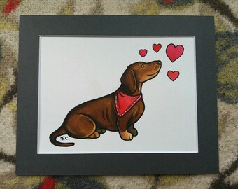 Peinture de teckel | Etsy