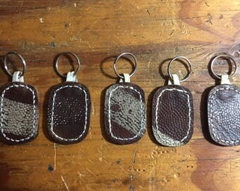 Black Leather Keychain w/ Free Personalization // the