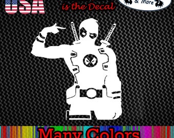 Deadpool car decal | Etsy