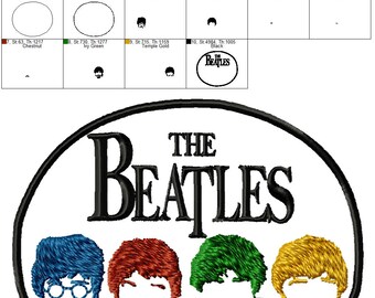 Beatles embroidery | Etsy