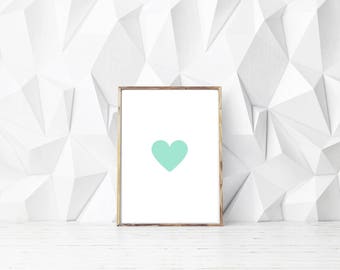 Mint wall art | Etsy