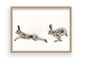 Mad March Hare Alice in Wonderland Needle felted animal toy