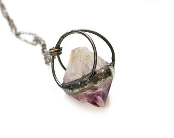 Raw stone necklace | Etsy