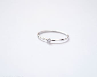 Thin silver ring | Etsy