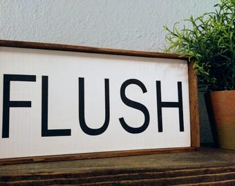 Flush sign | Etsy