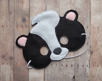 Skunk mask | Etsy