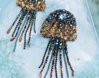 Jellyfish brooch | Etsy