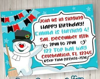 Snowman invitations | Etsy