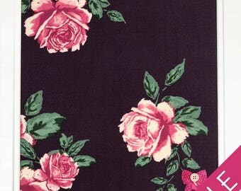 Floral knit fabric | Etsy