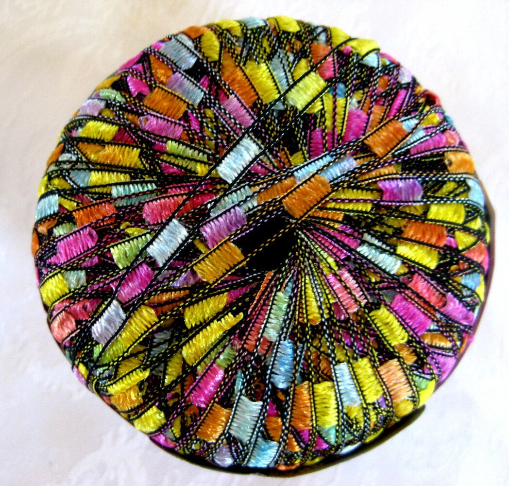 I got some Railroad ribbon yarn... what can I do with it? : r/crochet